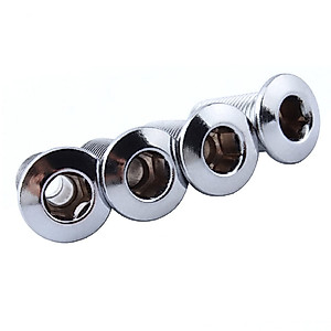 Yundxi 5 Sets Steel Bicycle Crank M8 Bolts Nuts Bike Disc Plate Female/Male Nail Screws Chainring Bolt Crankset Bolts Nuts Set (A for Tripple chainrings)