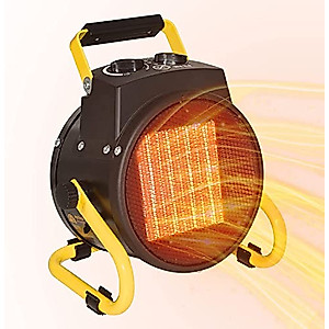 Outdoor Patio Heater, Portable Electric Garage Heaters with Thermostat, 3S Fast Heating, Super Long Cord, 3 Modes, Small Fan Heaters for Greenhouse, Indoor, Office, Outside, Tent, Outdoor Space Heater