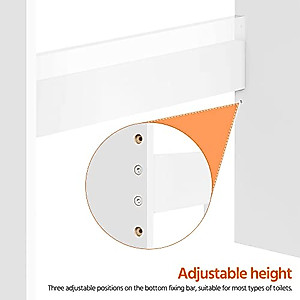 Yaheetech Over The Toilet Storage, Taller Bathroom Organizer Space-Saving Storage Cabinet with Adjustable Shelves and Double Doors, 77 in H, White
