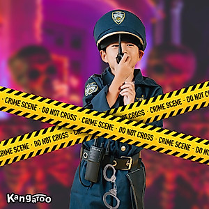 Kangaroo - Police Role Play Kids Toy Handcuffs with Keys for Kids, Fake Pretend Play Mini Metal Halloween Sheriff Handcuff Props, Police Toys, hand cuffs, Hand Cuffs Police, Toy Handcuffs for Kids