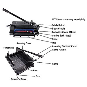 TEXALAN Heavy Duty Guillotine Paper Cutter Black 400 Sheets Stack Paper Trimmer (A4-12'' PAPER CUTTER)