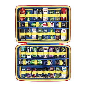 co2CREA Hard Toy Cars Storage Case Compatible with Hot Wheels Toy Cars Set, Toy Car Organizer Case Hold 40 Hot Wheels Cars, Matchbox Cars, Mini Toys (Case Only)