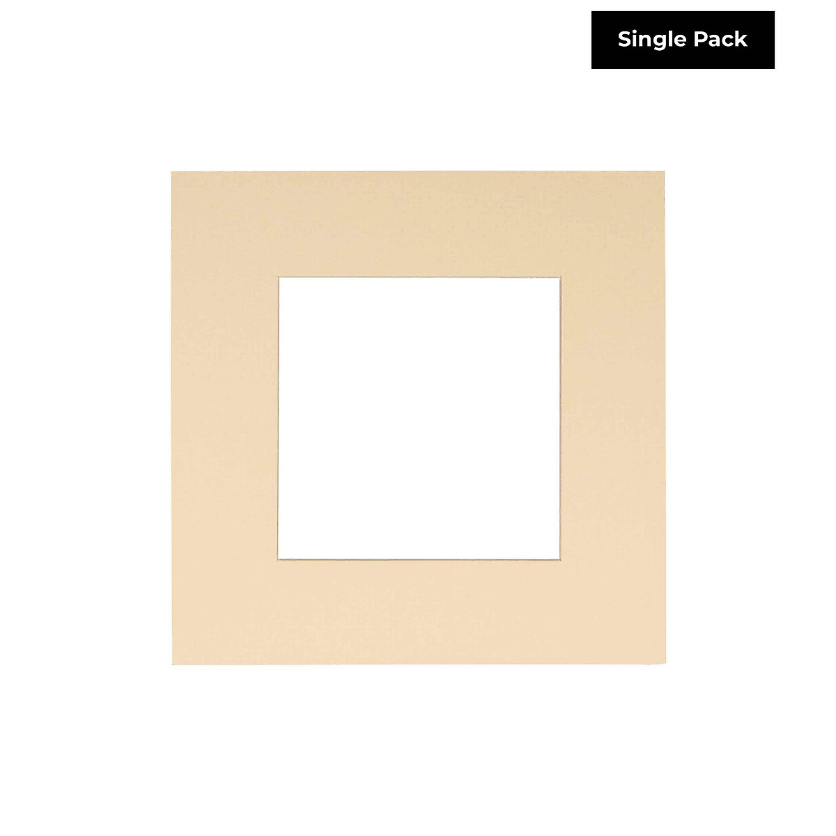 CountryArtHouse Beige Acid Free 15x15 Square Picture Frame Mat with White Core Bevel Cut for 11x11 Pictures - Fits 15x15 Frame - Pack of 1 Matboard