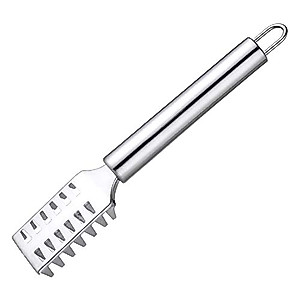 Comfecto Fish Scaler Remover, Stainless Steel Sawtooth Fish Skinner Descaler Tool Cleaner, Ergonomic Handle Scale Scraper Peeler, Easily Brush Scales Cleaning for Chef and Home Cooks