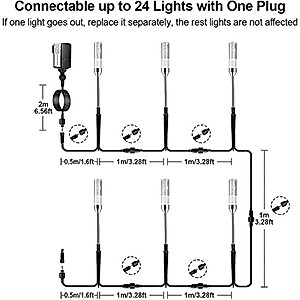 GreenClick Pathway Lights Outdoor, Extendable 6 Pack 570 Lumen Bright LED Path Lights, IP65 Waterproof 12V Landscape Lighting Cool White Acrylic Bubble Garden Lights for Lawn Patio Yard, 6000K