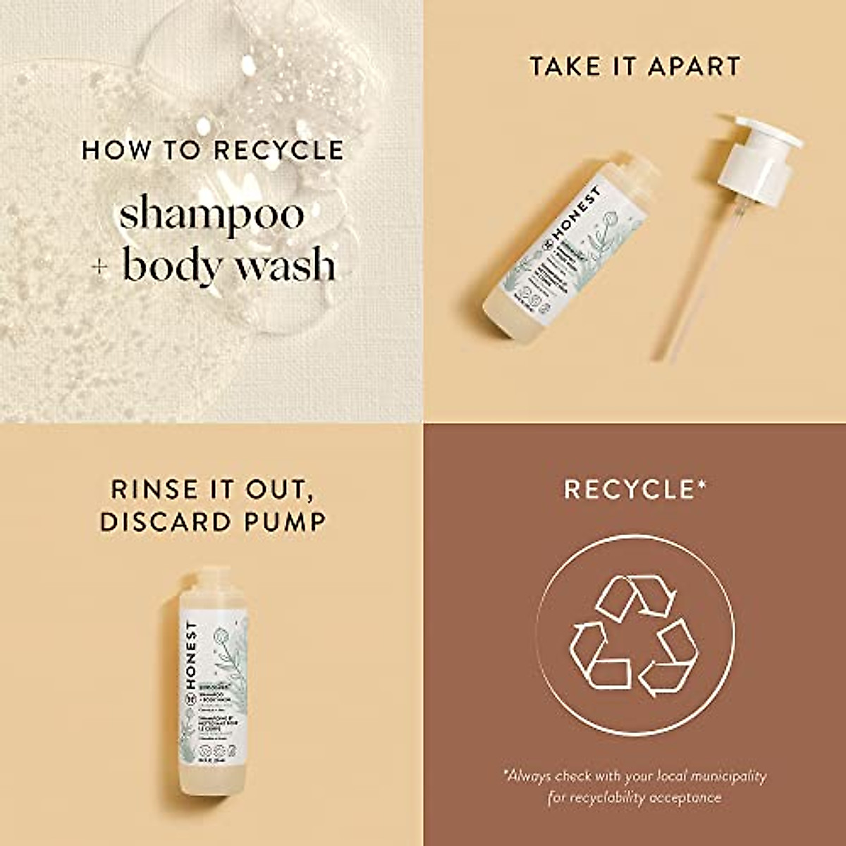 The Honest Company 2-in-1 Cleansing Shampoo + Body Wash | Gentle for Baby | Naturally Derived, Tear-free, Hypoallergenic | Fragrance Free Sensitive, 10 fl oz