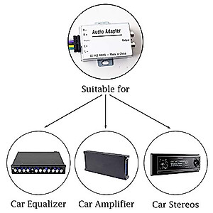 Car Stereo Audio Speak Signal Hi-Low Converter for Auto Amp Subwoofer Amplifier CD Player High to Low Adapter