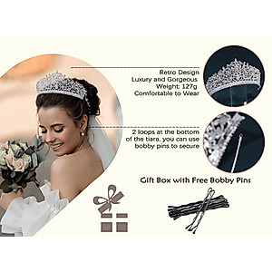 FASNAHOK Cubic Zirconia Tiaras for Women Silver Princess Birthday Queen Crowns CZ Wedding Hair Accessories for Bride Coronas Para 15 Anos Quinceaneras 2023