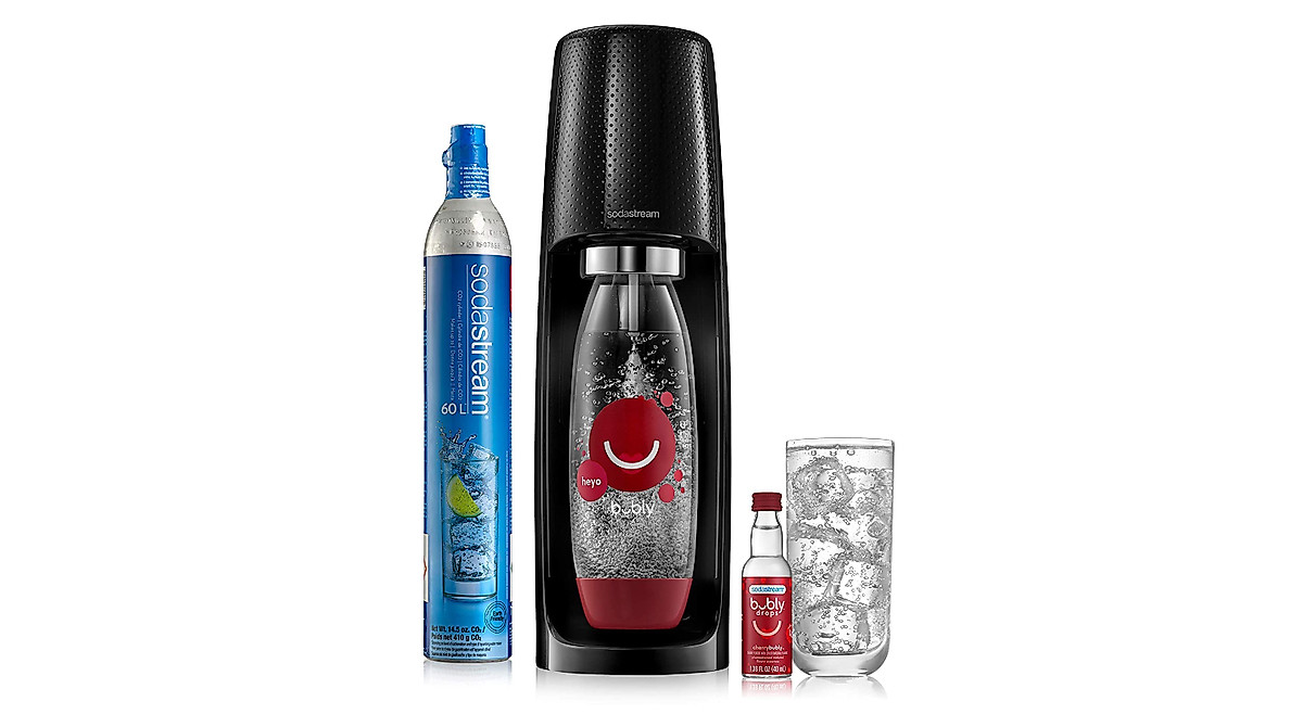 SodaStream Fizzi Black: Sparkling Water Maker & bubly Drops