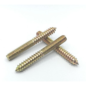 Hanger Bolt M10x80 Double Headed Bolt Self-Tapping Screw for Furniture 10Pcs