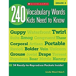 240 Vocabulary Words Kids Need to Know: Grade 4: 24 Ready-To-Reproduce Packets That Make Vocabulary Building Fun & Effective