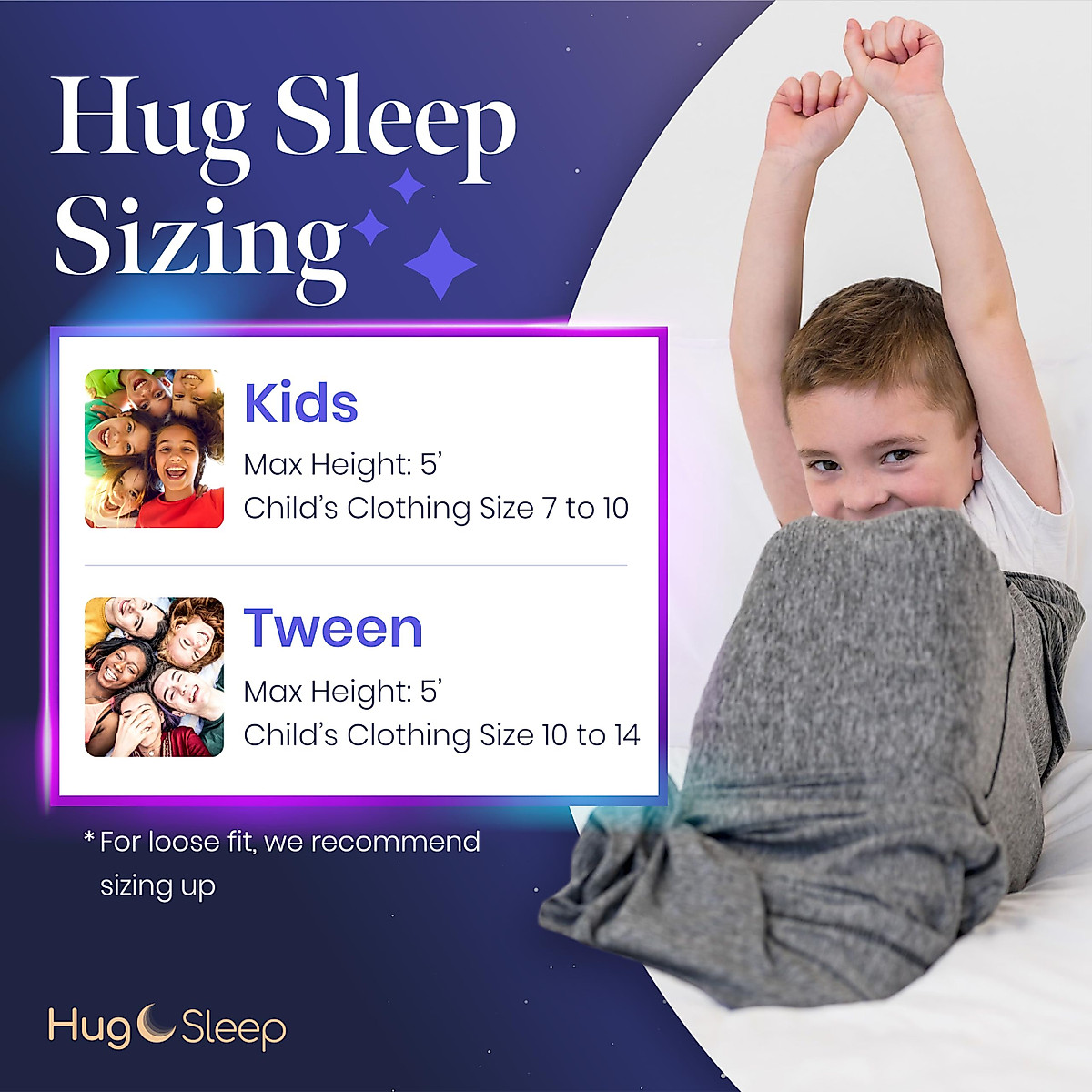 Hug Sleep Hooded Sleep Pod Move for Kids/Tweens, Tween Wearable Blanket for Girl or Boy, Size 10-14, Weighted Blanket Alt, Seen on Shark Tank, Cooling Sensory, Machine Washable Blankets, Turquoise