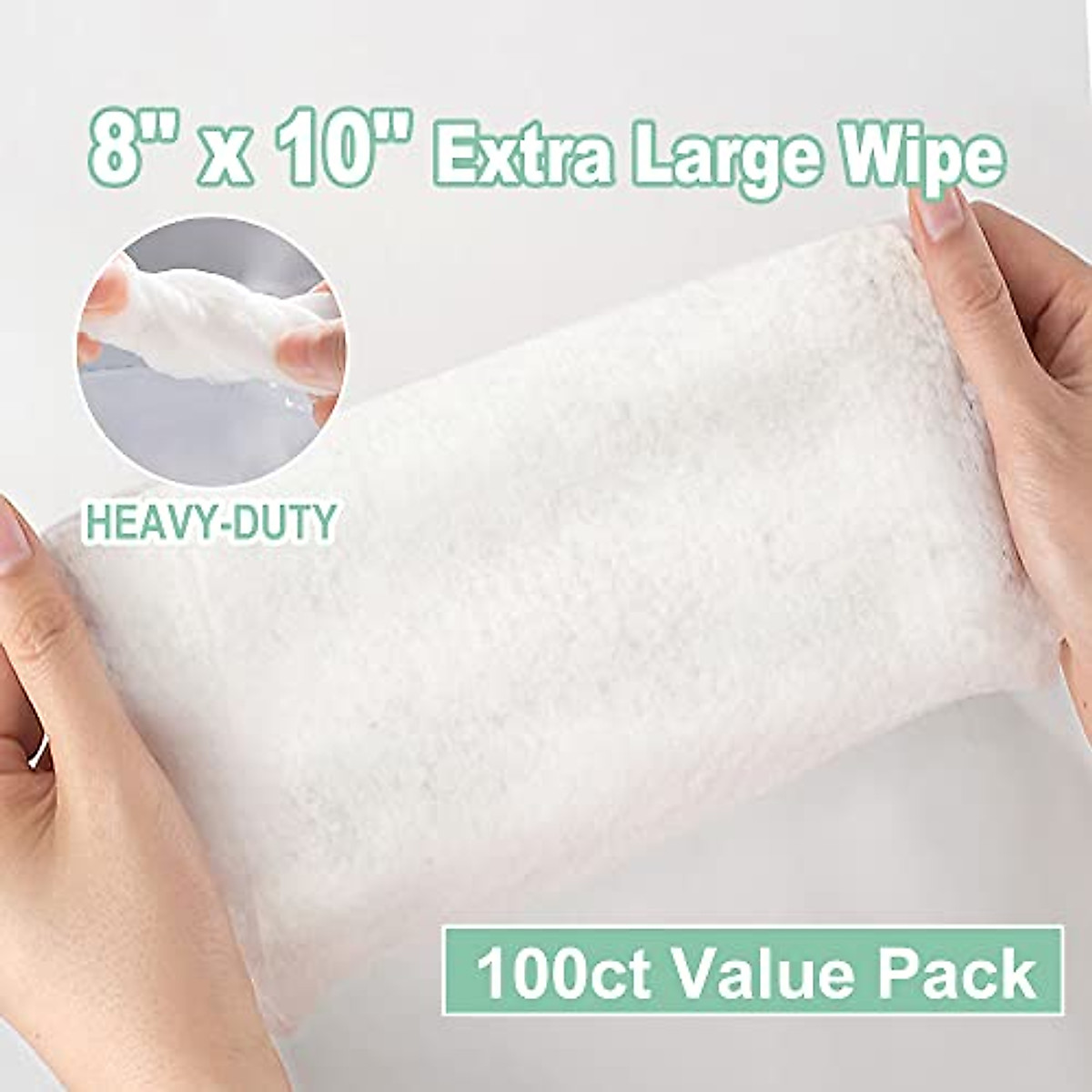 Air Jungles Pet Grooming Wipes for Dogs and Cats 100 Count, 8" x 10" Extra Large Plant-Based Earth-Friendly Hypoallergenic Deodorizing Pet Wipes for Paws Body Face Ear Butt