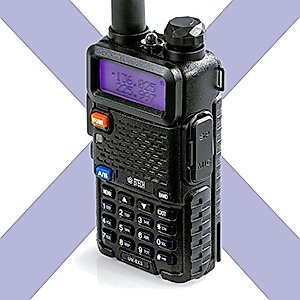 BTECH UV-5X3 5 Watt Tri-Band Radio : VHF, 1.25M, UHF, Amateur (Ham), Includes Dual Band Antenna, 220 Antenna, Earpiece, Charger, and More Two-Way Radio