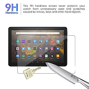 Wigsii 【 2Pack 】 Tempered Glass for All-New Fire HD10 / Fire HD 10 Plus Tablet 10.1 inch (11th Generation, 2021 Release) Screen Protector 2Packs 9H Hardness HD Clear Scratch Resistant Bubble Free Anti-Fingerprints