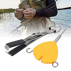 BUUA Fishing Puller Knot Tool, Fishing Knot Puller, Practical Stainless Steel Stylish for Knotter Fishing Accessories Fishing Enthusiasts Men Women(5 in 1)