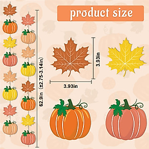 8 pack Fall Pumpkin Maple Leaf Hanging Banners,Little Pumpkin Baby Shower Decorations Fall Birthday Party Hanging Swirls,Autumn Thanksgiving Hanging Decorations for Classroom Home Party Supplies