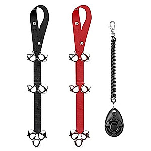 TIOVETY 2 Pack Dog Doorbells for Potty Training, 7 Extra Large Loud 1.4 Door Bells, Durable Adjustable Strap Potty Bells for Dog Knob, Housebreaking, Ring to Go Outside Puppy Pet Supplies