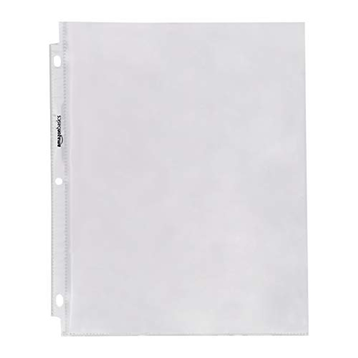 Amazon Basics Clear Sheet Protectors for 3 Ring Binder, 8.5 x 11 Inch, 100-Pack