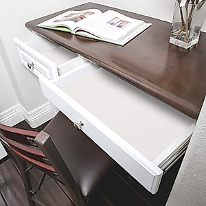 Smart Design Adhesive Shelf Liner - 18 in x 20 ft Roll - Easy Cut, Peel, and Self Stick Decorative Vinyl Film - Cabinet, Drawer, Countertop, Table, Dresser Contact Cover, Paper - Kitchen - White