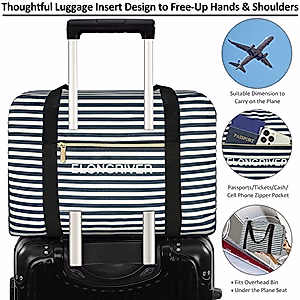 Travel Duffel Bag Foldable Weekender Overnight Bag for Men Women Lightweight Carry on Tote Bag For Spirit Airlines Blue White Stripes