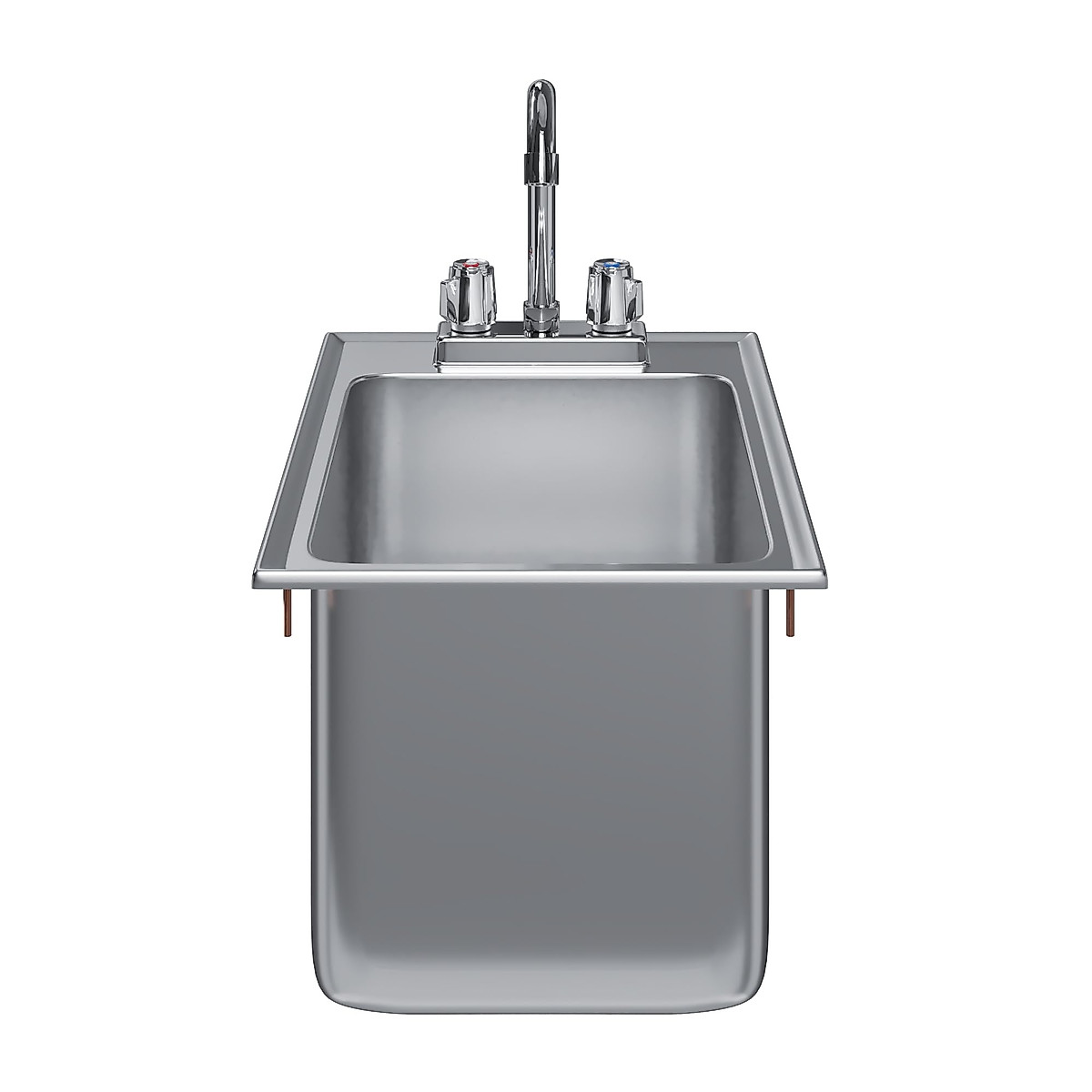 Stainless Steel Drop Sink - 1 Compartment Drop in Sink 10"x14"x10" | NSF | Utility | Commercial | Laundry | Kitchen