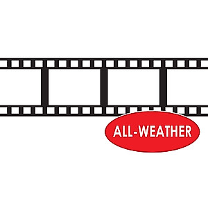 Beistle Hollywood Filmstrip Party Tape, 1-Pack, Black/White