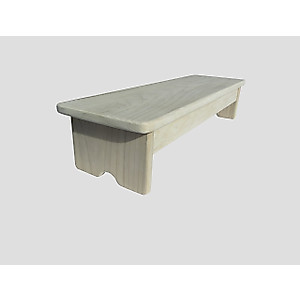 Bedside Foot Stool 6" Tall (Made in The USA) (Unfinished)