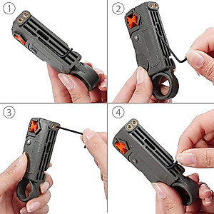 Wire Stripper Coaxial Cable Stripper Wire Cutter for RG-58, RG-59, RG-6, RG-8X, Mini-8 and LMR-240 Coax Cables – Adjustable Coax Stripping Tool