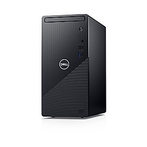 Dell Inspiron 3891 Compact Tower Desktop - Intel Core i5-11400, 12GB DDR4 RAM, 1TB HDD, Intel UHD Graphics 730 with Shared Graphics Memory, Windows 10 Home - Black