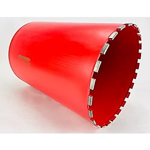 12" Inch Diamond Wet Core Drill Bit 1-1/4” Threaded by BLUEROCK Tools for Concrete Rebar Asphalt Brick Rock Masonry Hole Barrel Coring