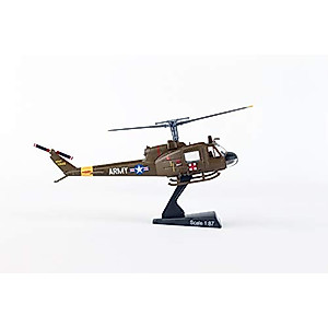 Daron Worldwide Trading Postage Stamp UH-1 Huey MEDEVAC US Army Vehicle (1/87 Scale)