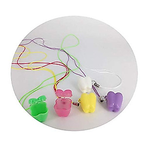 10 Pcs Plastic Baby Tooth Keepsake Box Teeth Storage Case Holders Portable Tooth Container for kids (Color Random)