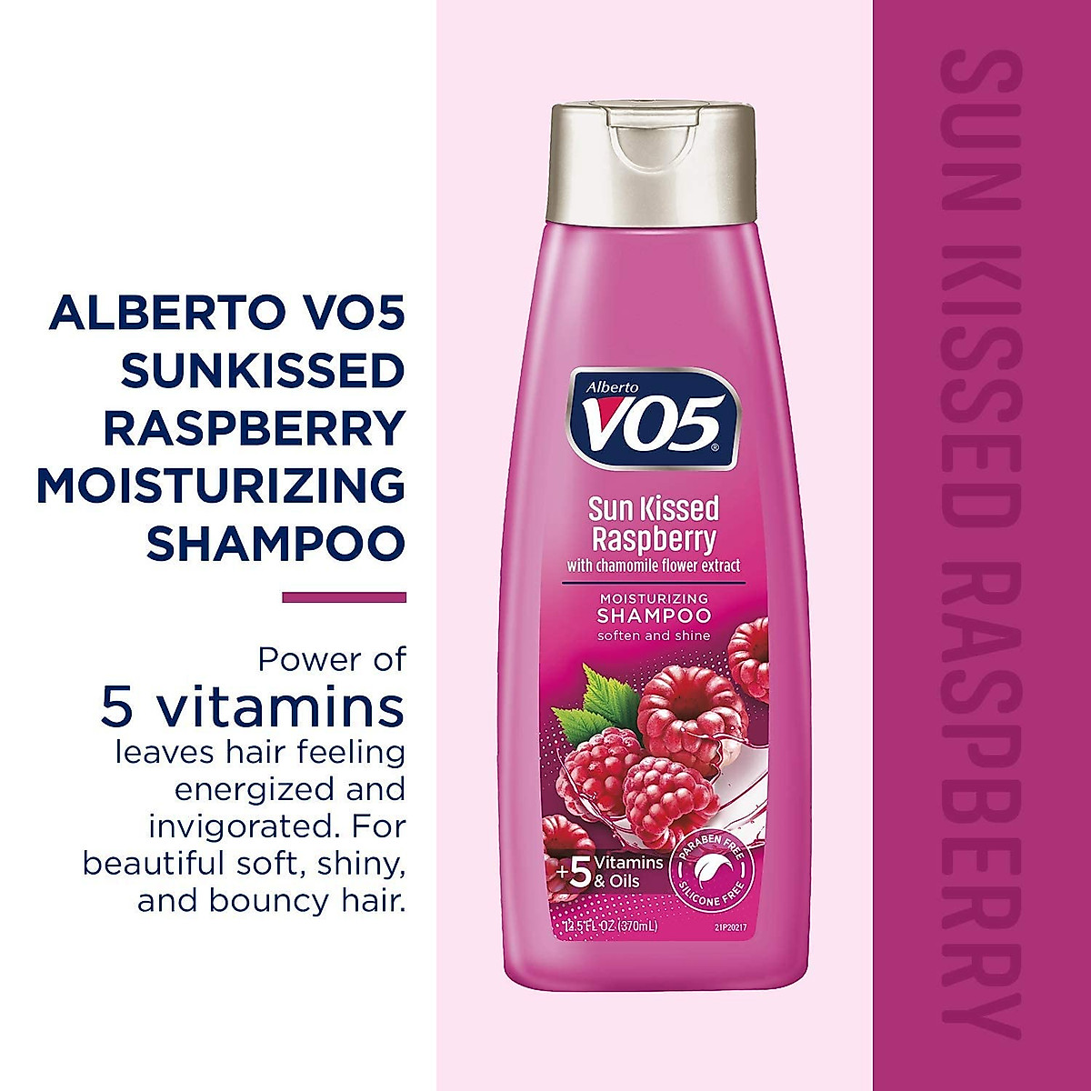 Vo5 Alberto Herbal Escapes Balancing Shampoo Sun Kissed Raspberry 12.5OZ (Pack of 6)