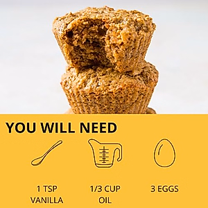Good Dees Low Carb Baking Mix,Carrot Muffin & Cake Mix, Keto Baking Mix, No Sugar Added, Gluten Free, Dairy-Free, Diabetic (3g Net Carbs, 12 Serving)