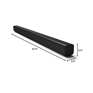 Hisense HS205 2.0ch Sound Bar, 60W, Roku TV ready, Enhance TV enjoyment, Bluetooth, HDMI ARC/Optical/AUX/USB, 3 EQ Modes, Black