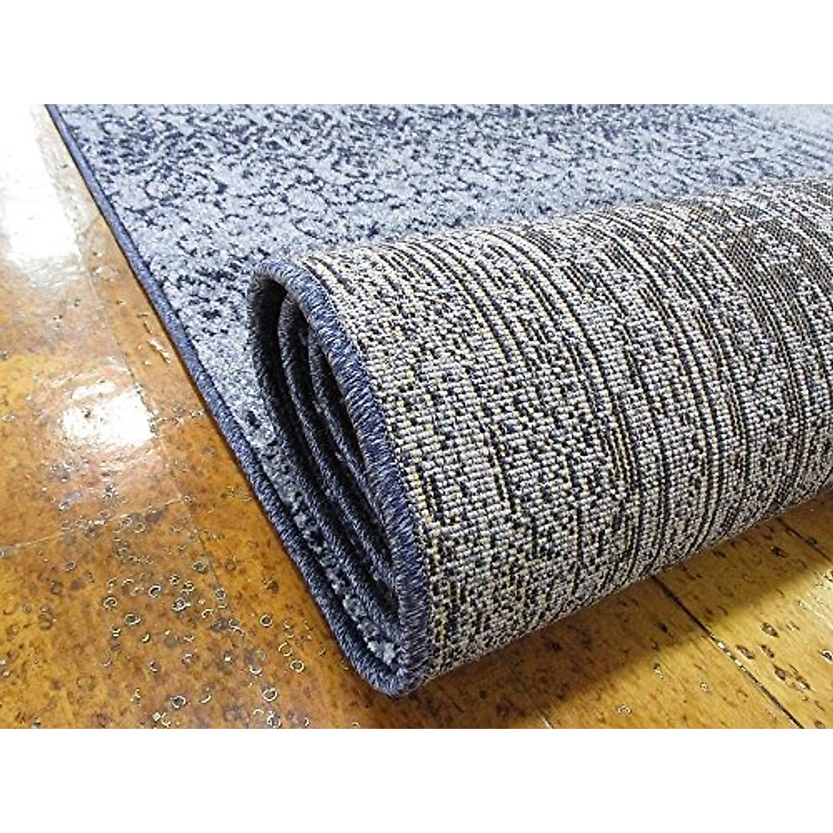 Unique Loom Del Mar Collection Area Rug-Transitional Inspired with Modern Contemporary Design, Rectangular 5' 1" x 8' 0", Blue/Navy Blue