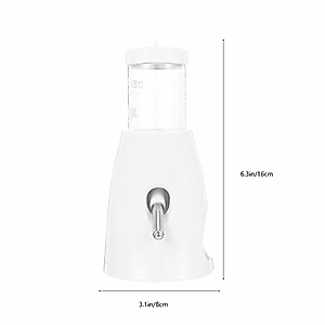 POPETPOP Hamster Water Bottle with Stand Small Animals Water Bottle Hanging Water Feeding Bottles Auto Dispenser for Dwarf Hamsters Guinea Pigs Rats Mice Gerbils - White