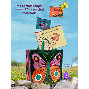 Blue Q Coin Purse ~ Change is Good, People. Made from 95% recycled material, the ultimate little zipper bag to corral coins, gift cards, ear buds. 3"h x 4"w.