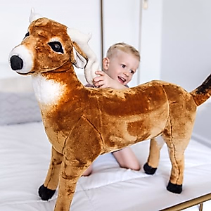 Melissa & Doug Giant Deer - Lifelike Stuffed Animal (over 3 feet long)