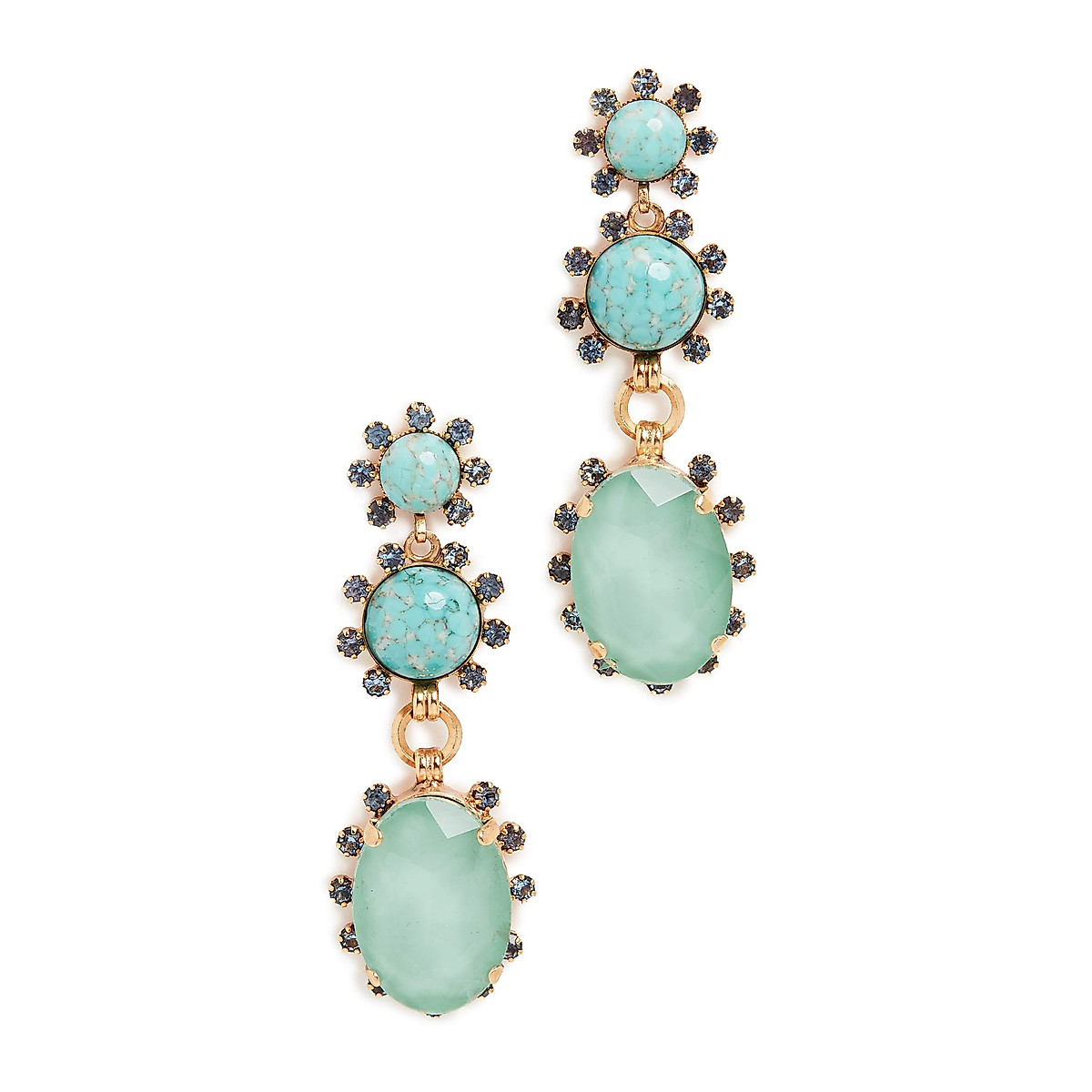 Elizabeth Cole Women's Olivia Earrings, Sunny Turquoise, Blue, Green, One Size