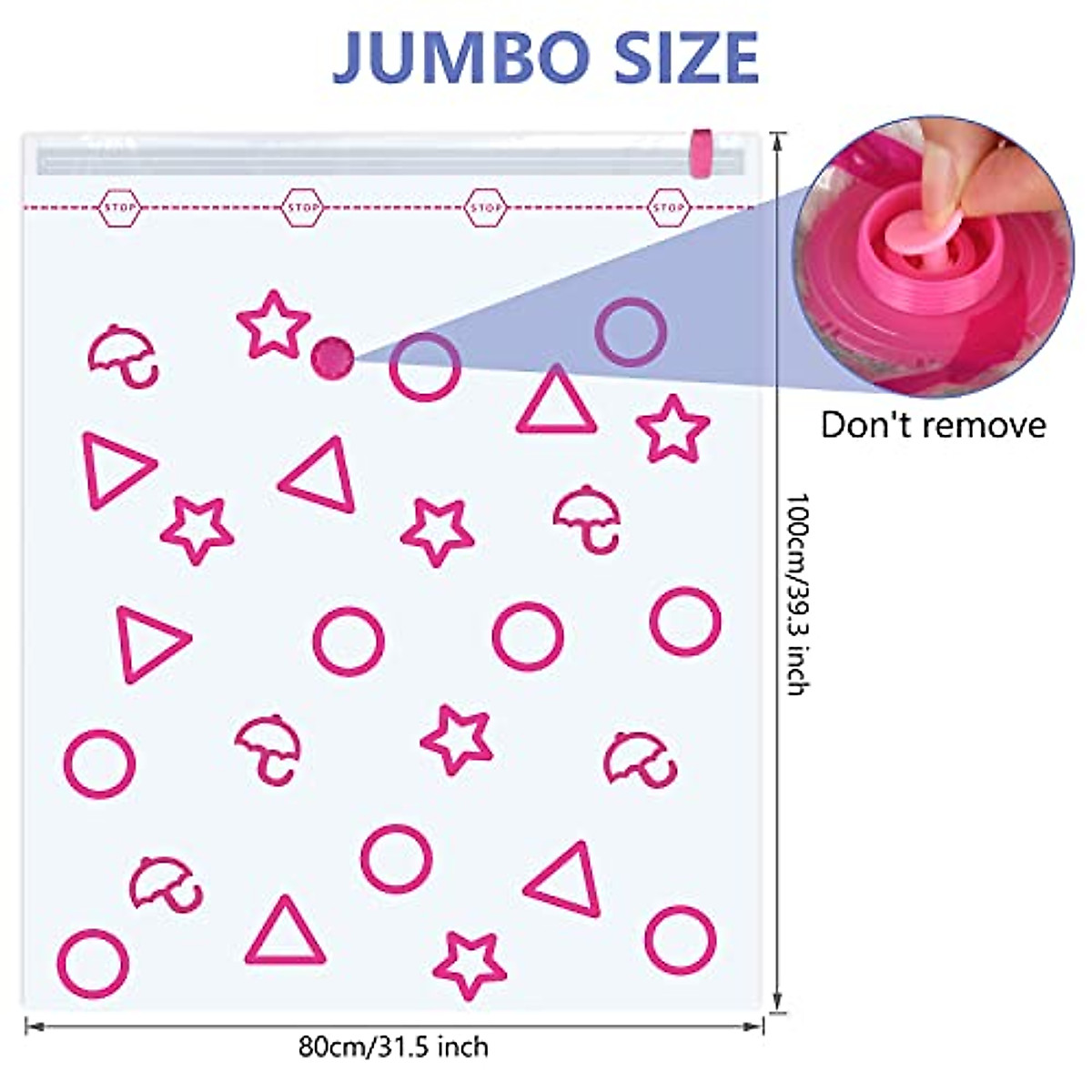 ROUTDOM Vacuum Storage Bags,Large Space Saver Vacuum Bags,Storage Bags Vacuum Sealed for Bedding,Comforters,Clothes,Blankets,Pillows with Hand Pump for Travel (Jumbo 10 Pack)