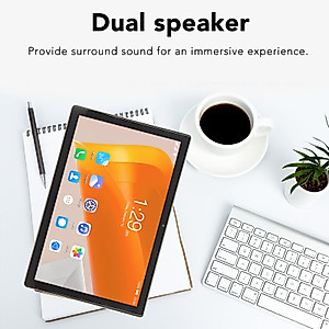 Gugxiom 2 in 1 Tablet, Android 12 Tablet, Dual SIM, 8GB RAM 256GB ROM, Octa Core CPU, FHD HD Large Screen, 8MP and 16MP, with Keyboard and Mouse, for Home Work Study (US Plug)