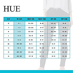 HUE womens Ultra Soft High Waist Denim Leggings Hosiery, Black Indigo Wash, X-Large US