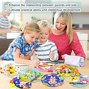 JUYEE Craft Kits for Kids Ages 4-8 with Stickers and Paper Plates,10 Packs Animal Paper Plate Sticker for Craft Parties, Groups and Kindergarten for Boys and Girls