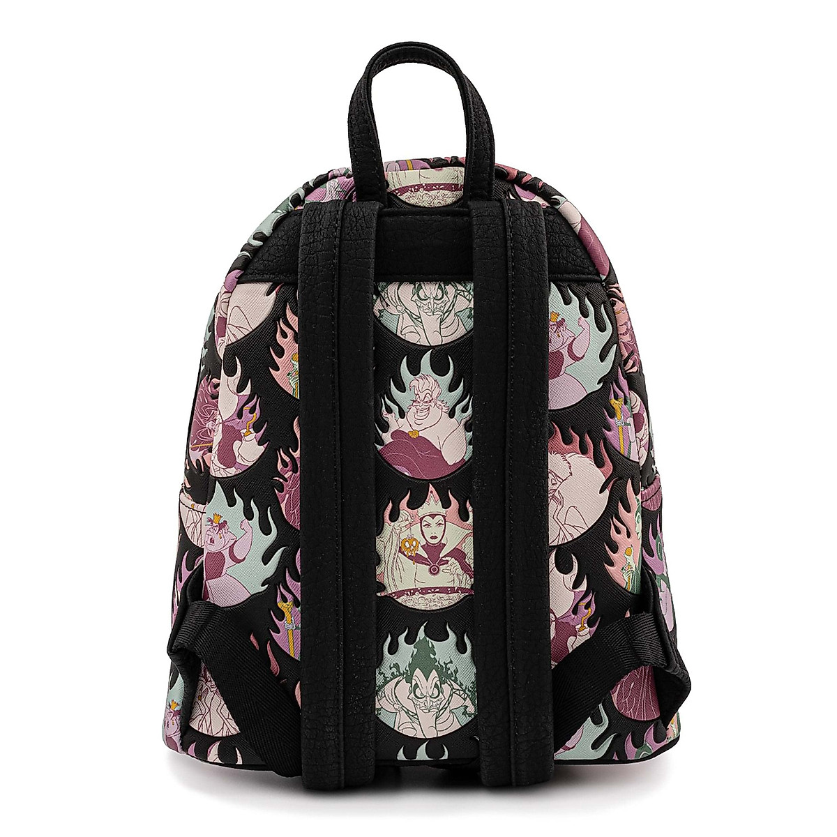 Loungefly Disney Villains Pastel Flames All Over Print Womens Double Strap Shoulder Bag Purse