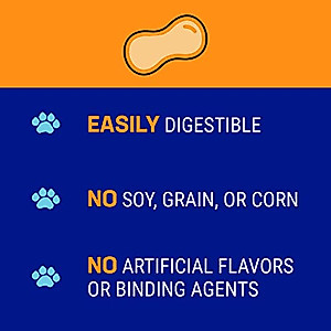 Himalayan Dog Chew Yak Cheese Dog Chews, Lactose Free & Grain Free, USA Made, For All Dog Breeds, Medium Density Cheese Chew, Resealable Pouch with 3 YUM Treats, Peanut Butter Flavor