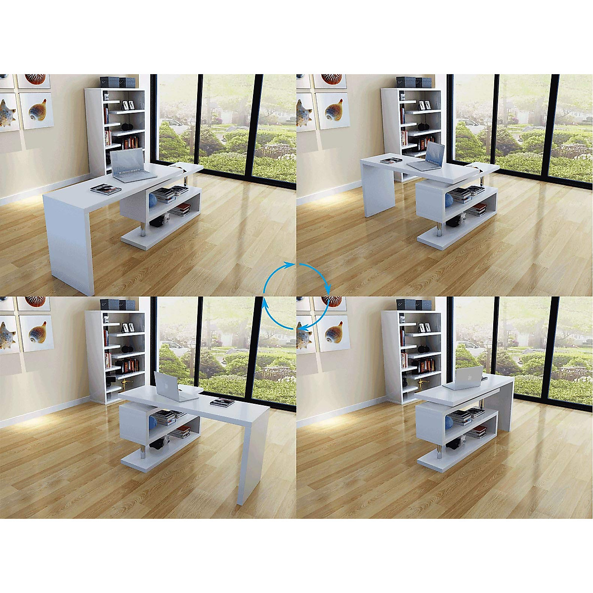 Onwon 4 Pieces 3 Inch Square Lazy Susan Turntable Bearings 150 Pound Capacity Galvanized Steel Rotating Bearing Plate Swivel Plate