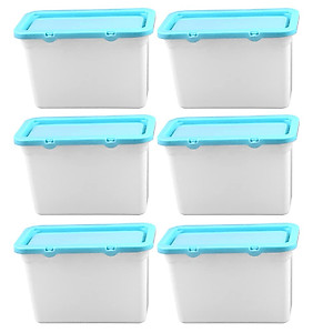 Zerodeko Laundry Pod Container with Lid 6pcs Laundry Pod Box Laundry Canister Clothes Washing Storage Canister Plastic Wrapping Boxes Laundry Container Laundry Beads Case Laundry Holder