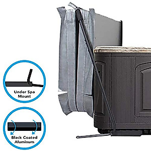 Puri Tech Pivot Under Mount Spa Cover Lift Removal System Bracket - Black